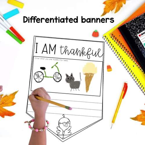 Thankful Banners Thanksgiving Writing Craft Gratitude Bulletin Board
