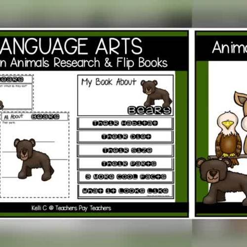 Animals Research Flip Books For Mountain Animals by Kelli C | TPT
