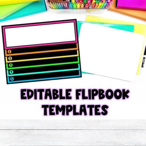 EDITABLE FLIPBOOK TEMPLATES (PRINT & DIGITAL) by Kirk's Klassroom