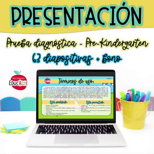 Prueba Diagnóstica - Presentación - Pre-Kindergarten by Recursos EducArte