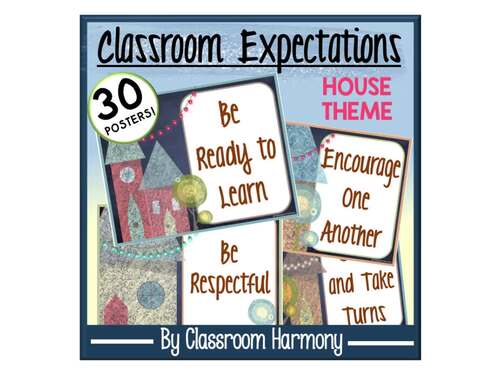 Classroom Expectations Posters Behavioral System - Rules by Classroom ...