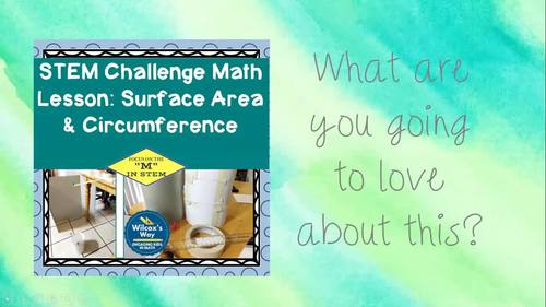 STEM Challenge Math Activity: Circumference and Area,Surface Area of ...