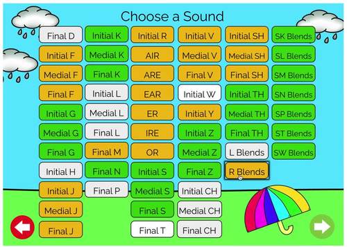 Boom Cards No Print Spring Rainy Day Articulation by The Speech Zone