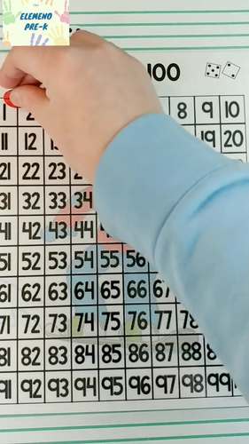 Race To 100 Dice Game Math Center Snowboard Hundreds Chart by ElemenoPreK