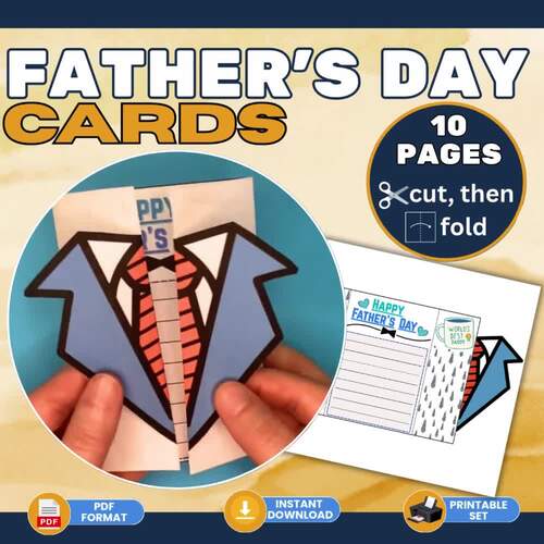 Father's Day cards by Mrs. T Crafty Classroom | TPT