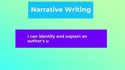 Narrative Writing Video Day 2: Literary Elements (Lucy Calkins Lifesaver)