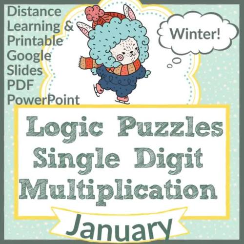 Dollar Deal Math Logic Puzzles Multiplication Enrichment Winter Snow Day