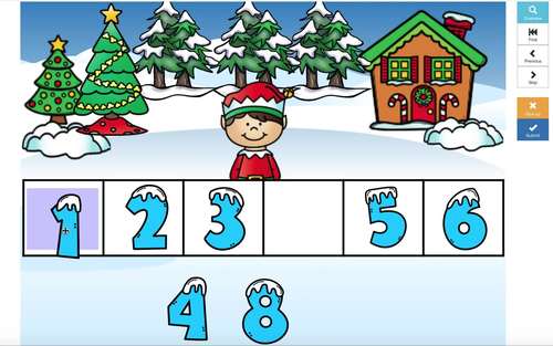 Christmas number ordering- Boom cards for distance learning | TpT
