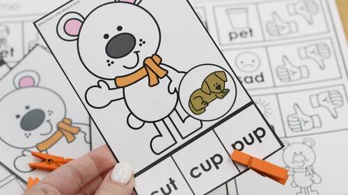 Polar Bears Phonics and Math Centers by Tara West - Little Minds at Work