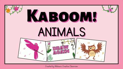 40 animal KABOOM! cards (game to practice vocabulary) | TPT