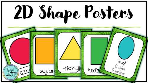 2D and 3D Shape Posters Anchor Charts Dinosaur Theme Classroom Decor