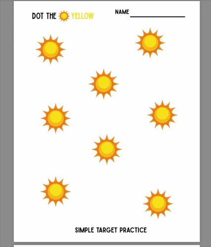 Dot the Weather - Fine Motor Target Practice by Data Tigers | TPT