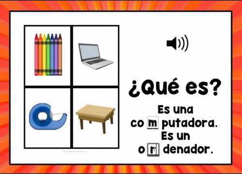 Spanish School Supplies, Spanish Boom Cards, Digital Flashcards, Back ...