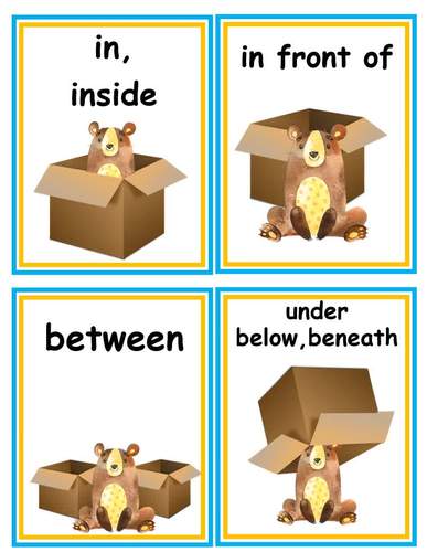 Preposition Flashcards for ESL and Online Classes by Tricia's Teaching ...