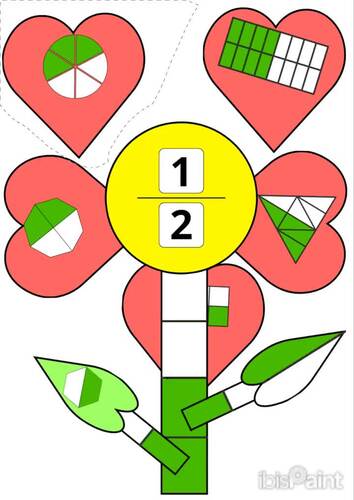 Spring Math Craft Equivalent Fractions | Spring Bulletin Boards |3th ...