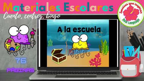 A la escuela Materiales escolares, Classroom Material Back to School