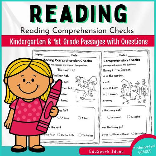 Reading Comprehension Checks | Kindergarten & 1st Grade Passages with ...