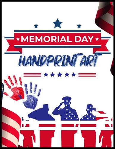 Memorial Day Handprint Craft | Patriotic Printable Art for Kids | 4th ...