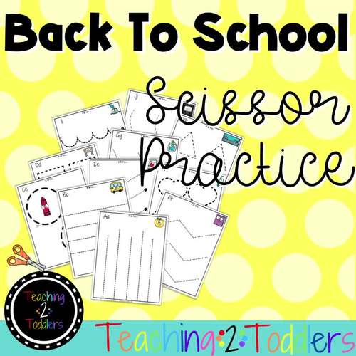 Cutting Practice Pages | Back To School Kindergarten Cutting Practice