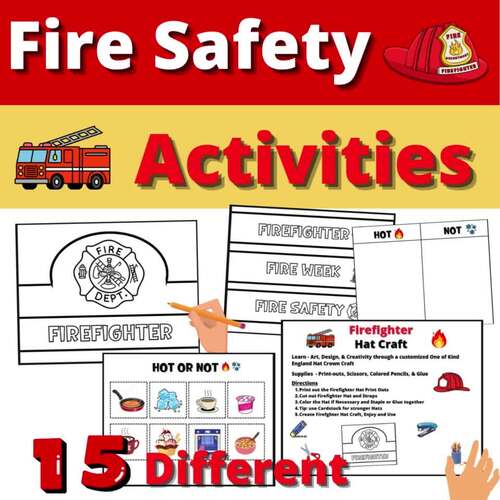 Fire Safety Activities Resources Prevention Drill Firefighter Week