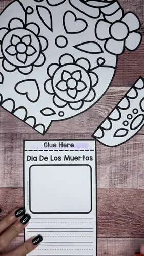 Dia De Los Muertos Craft Writing Activity | Sugar Skull Craft | Day of ...