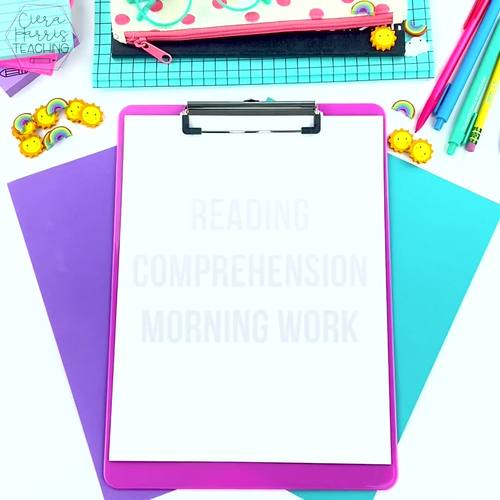 Reading Comprehension Morning Work by Ciera Harris Teaching | TPT