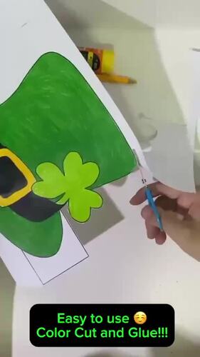 St. Patrick’s Day Hats:Crown Craft Template:Headband:7designs:coloring ...
