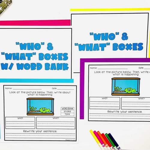 Sentence Writing for Kinder and First with Interactive Digital and ...
