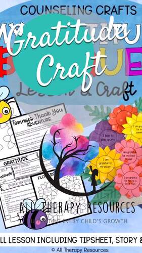 GRATITUDE 3D BOUQUET - School Counseling Craft Activity - Summer & Spring