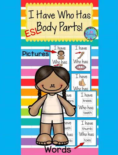 Body Parts Bundle! Fun Parts of the Body Activities ESL by Jill Richardson
