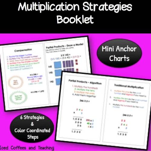 Multiplication Strategies by Iced Coffees and Teaching | TPT