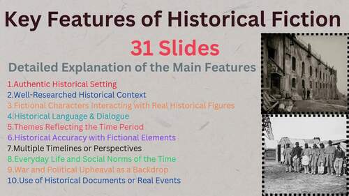 Historical Fiction Genre PowerPoint - Key Elements of Historical ...