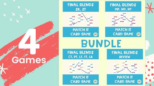 Final Consonant Blends Games Bundle by Celebrating Neurodiversity