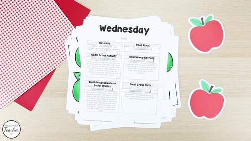 Apple Theme Preschool Lesson Plans by ECEducation101 | TPT