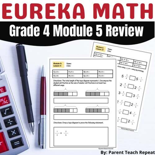 Engage NY {Eureka} Math Grade 4 Module 5 Review Packet Fractions