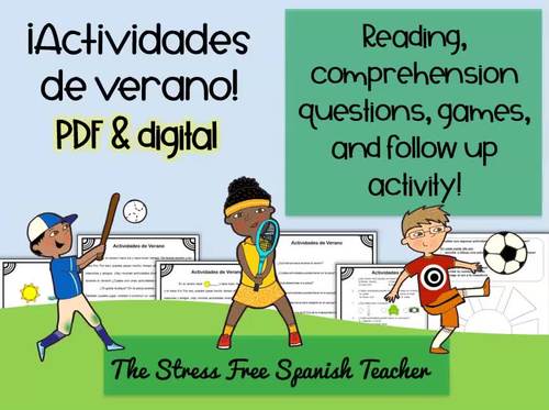 Spanish Summer Activities Themed CI Comprehensible Input Reading for ...