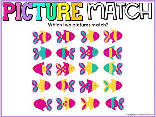 Morning Meeting Activities - Digital Games - Picture Match - Spring Game