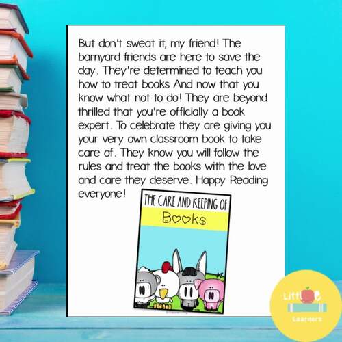 Taking Care of Books Library Lesson by Valeria craig little learners