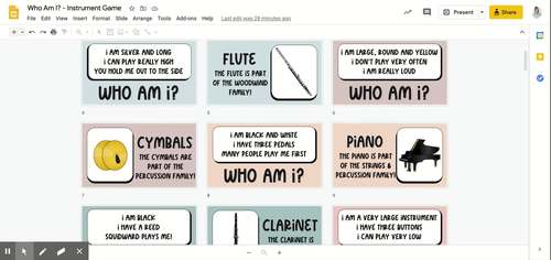 Who Am I? Instrument Activity for Google Slides™ | Distance Learning