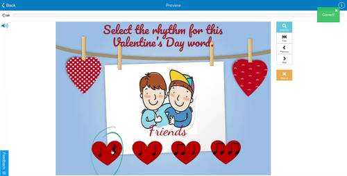 Valentine's Day Rhythm Boom Cards by Christina Leung Music | TPT