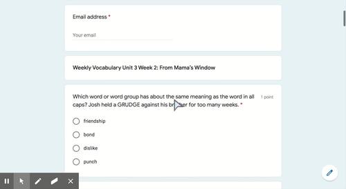 4th Grade MyView Literacy Unit 3 Week 2 Google Forms Quiz Assessment ...