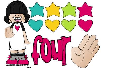 4 Counting clip art Digi Stamps Mini by Melonheadz Clipart | TPT