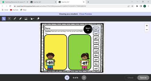 CVC Word Family Sorts - Short E: Digital and Print by Tales from Title