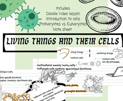 Cell theory: Living Things and Non-living things Downloadable (doodle ...