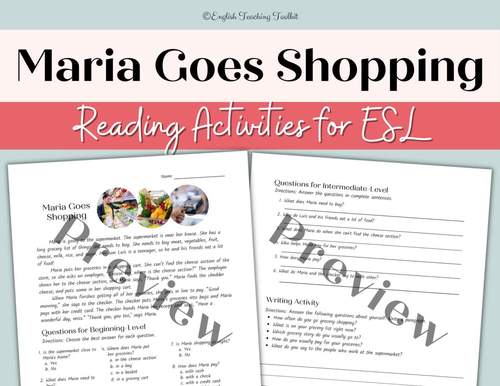 Adult ESL Reading Comprehension Passage & Questions - Beginner ESL ...