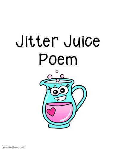 Jitter Juice Activity Pack - Printables & Google Slide Lesson | TPT