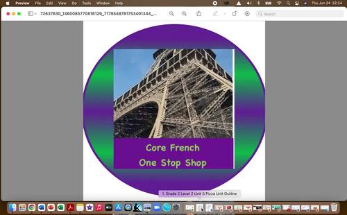 Grade 2 (SK Level 4) Core French Pizza Unit Bundle by Core French One ...