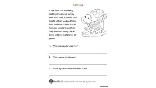 Reptiles and Amphibians Reading Comprehension Workbook | Nonfiction ...