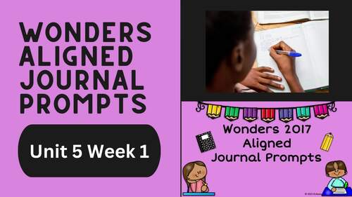 Wonders Aligned Journal Prompt Unit 5 Week 1 -Google Slides and PDF