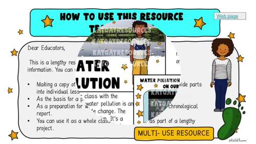 Water Pollution No prep lesson (Human Impact) by Katqat Resources